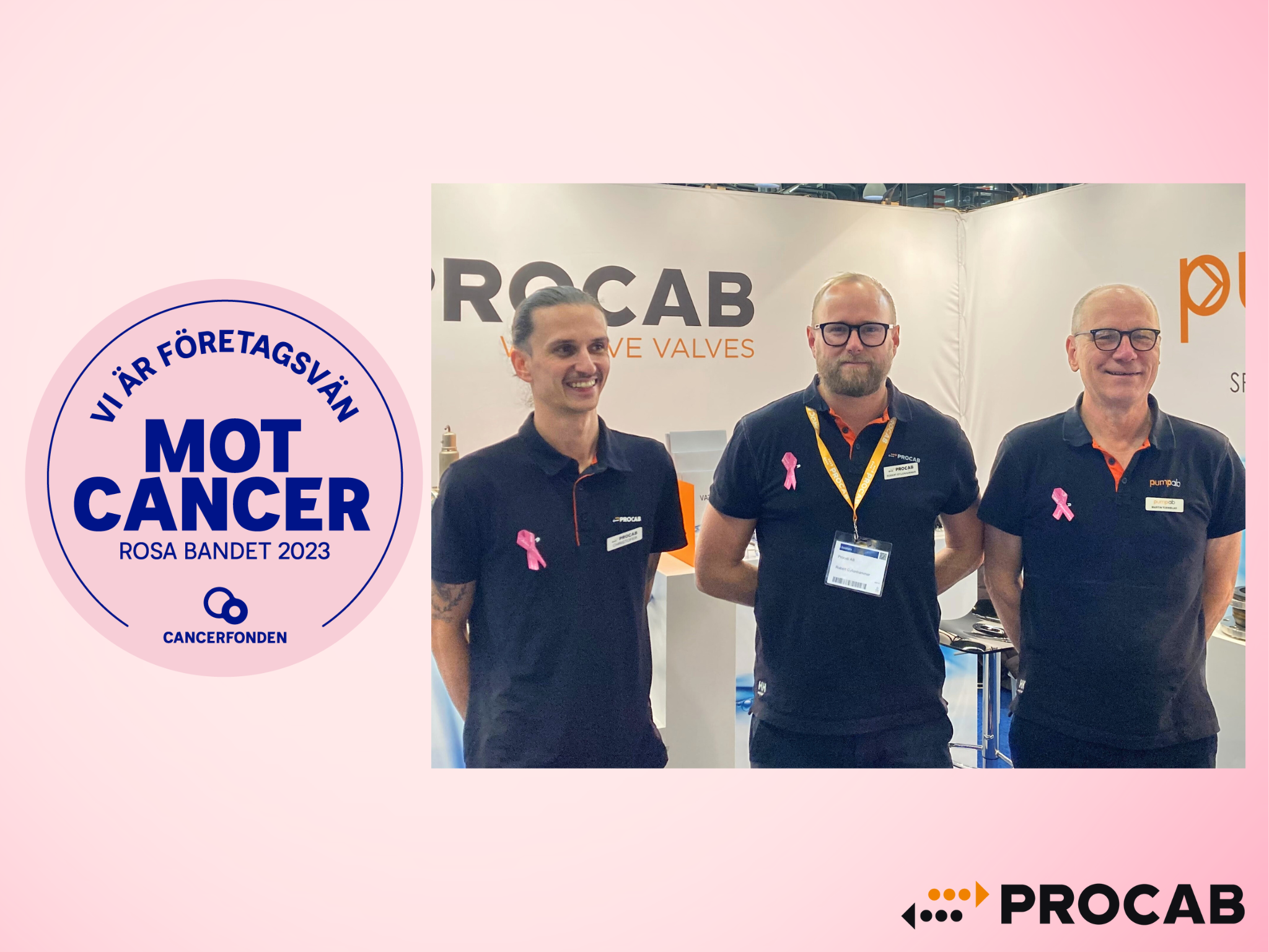 Procab är stolta över att vara en del av Rosa Bandet-kampanjen! - Procab AB